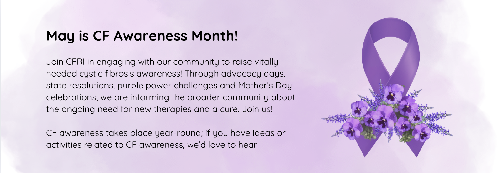 CF Awareness Month - Cystic Fibrosis Research Institute